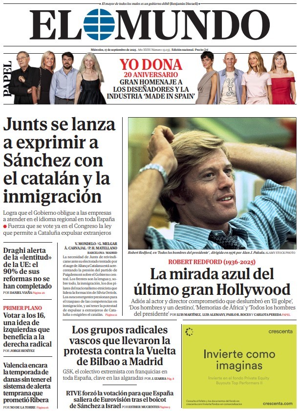 Portada EL MUNDO hoy - Edición impresa | EL MUNDO