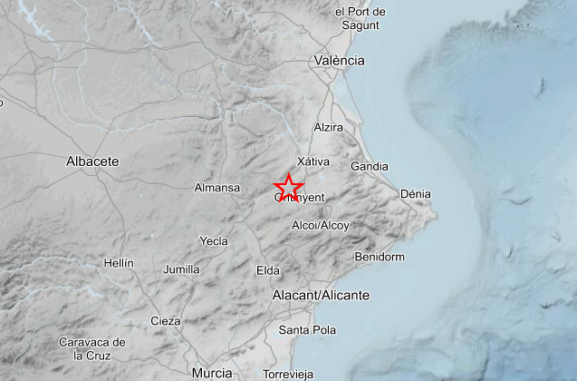 Vallada y Ontinyent registran dos terremotos en un intervalo de 20 ...