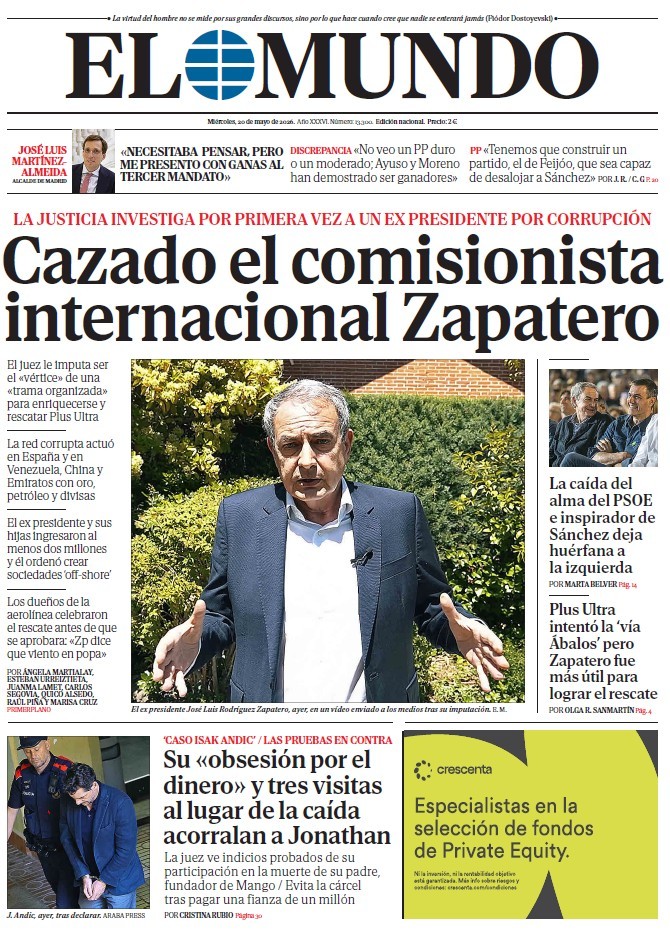 Portada EL MUNDO hoy - Edición impresa | EL MUNDO