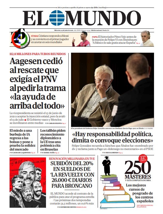 Portada EL MUNDO hoy - Edición impresa | EL MUNDO
